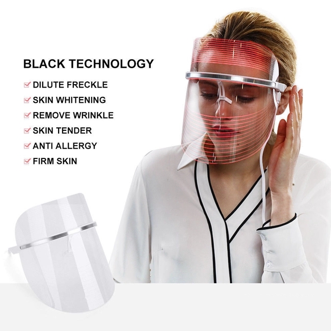 Professional Led 7 Colors Red Light Facial Mask Face Infrared Photon ...