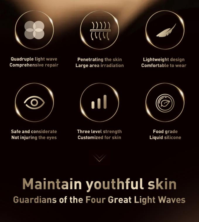 Custom Box Logo Power Rechargeable Wireless Led Face Mask For Beauty